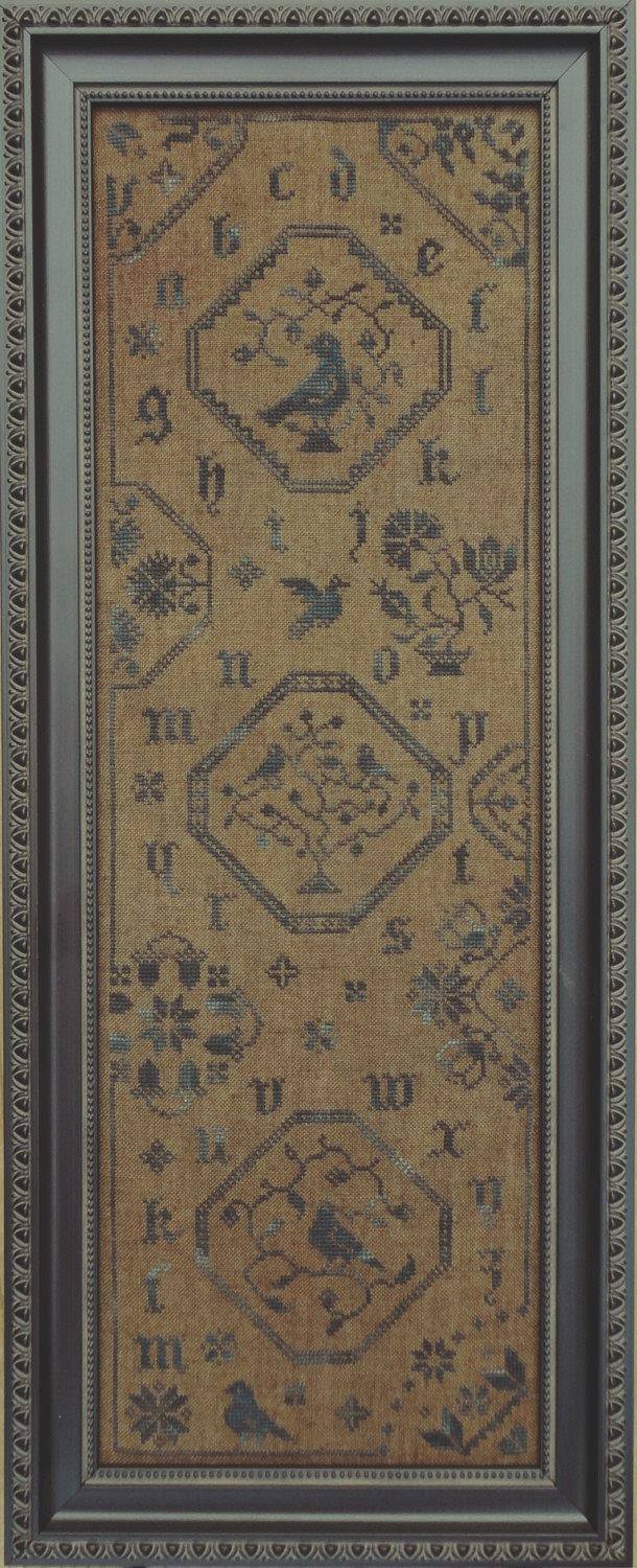 Quaker Bluebird Sampler Cross Stitch Pattern - PDF Digital Download ...